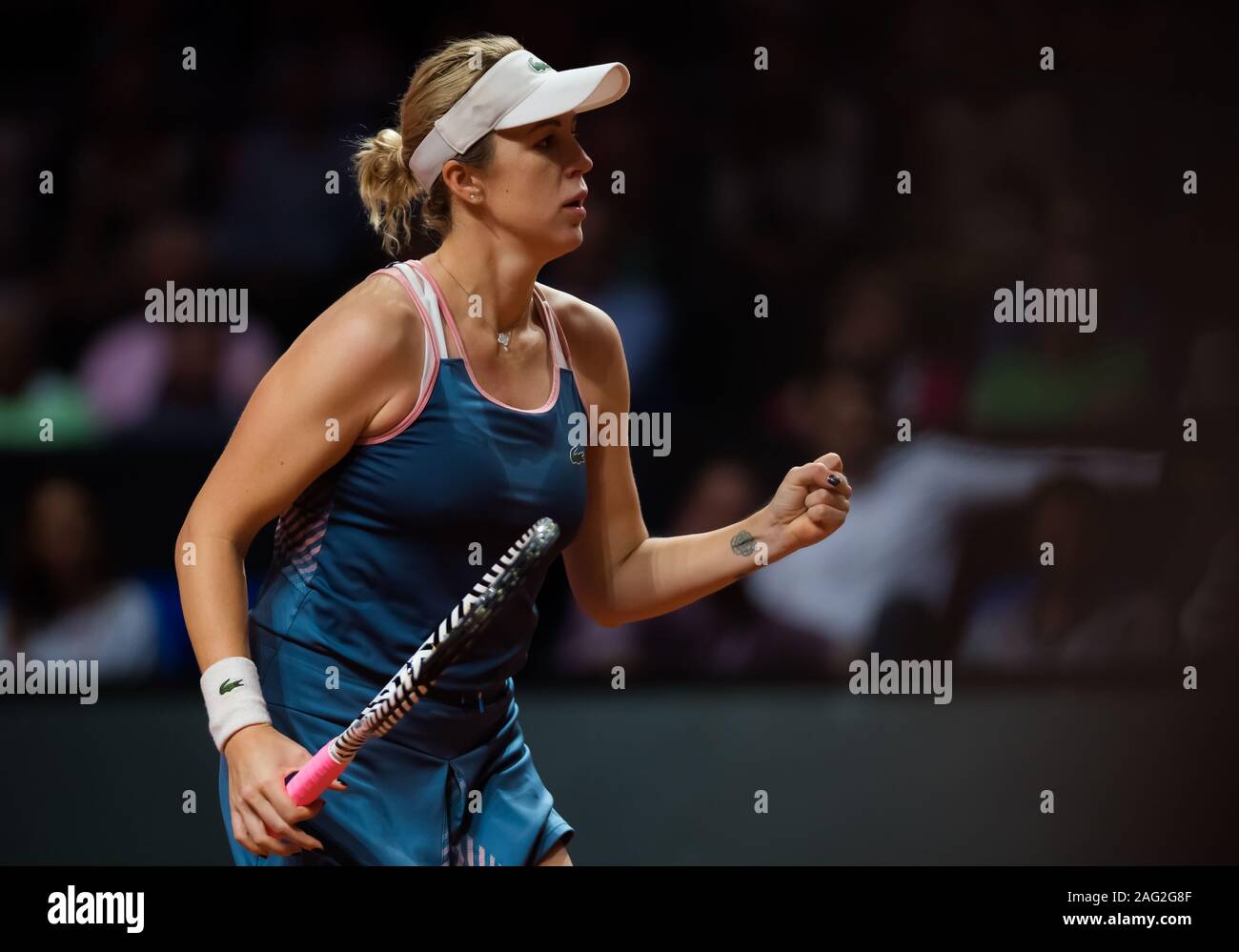 Anastasia Pavlyuchenkova of Russia in action during her first-round ...