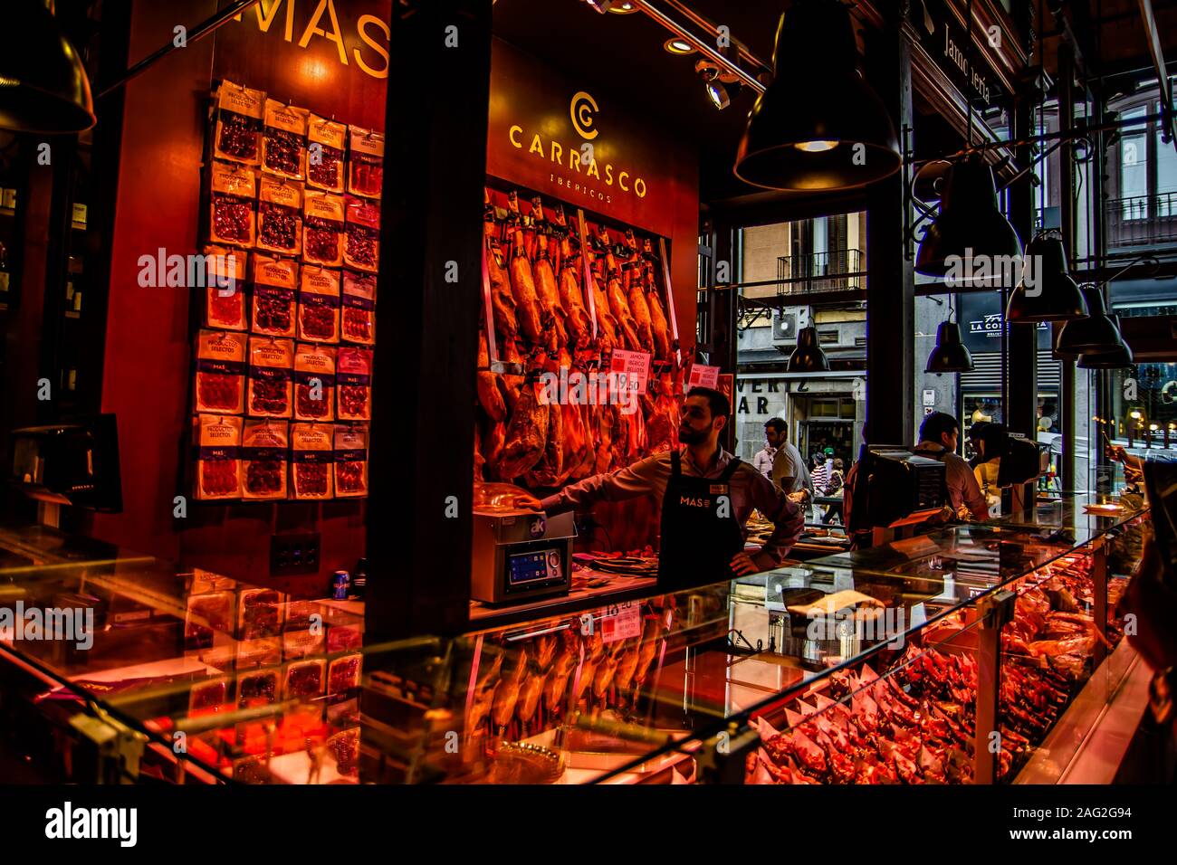 The central Huertas district in Madrid, capital of the Kingdom of Spain ...