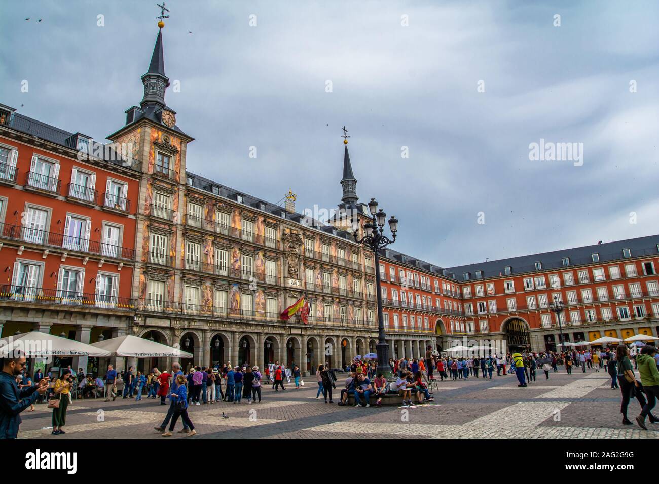 The central Huertas district in Madrid, capital of the Kingdom of Spain ...