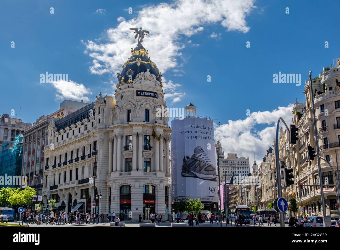 The central Huertas district in Madrid, capital of the Kingdom of Spain ...