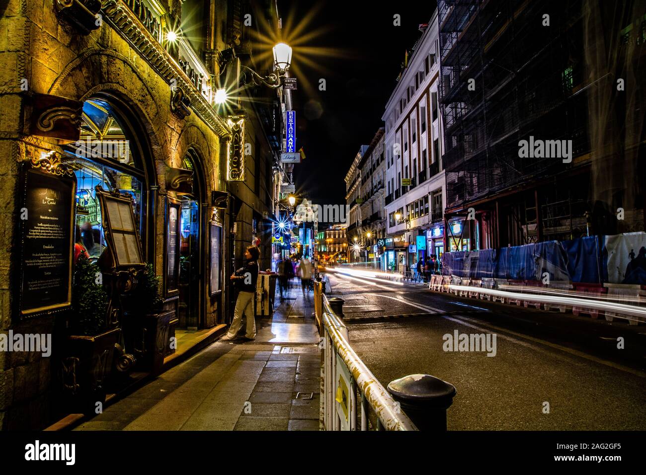 The central Huertas district in Madrid, capital of the Kingdom of Spain ...