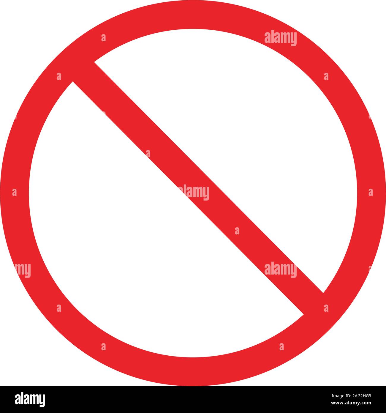 empty ban sign, prohibited not allowed red sign, Stock Vector ...