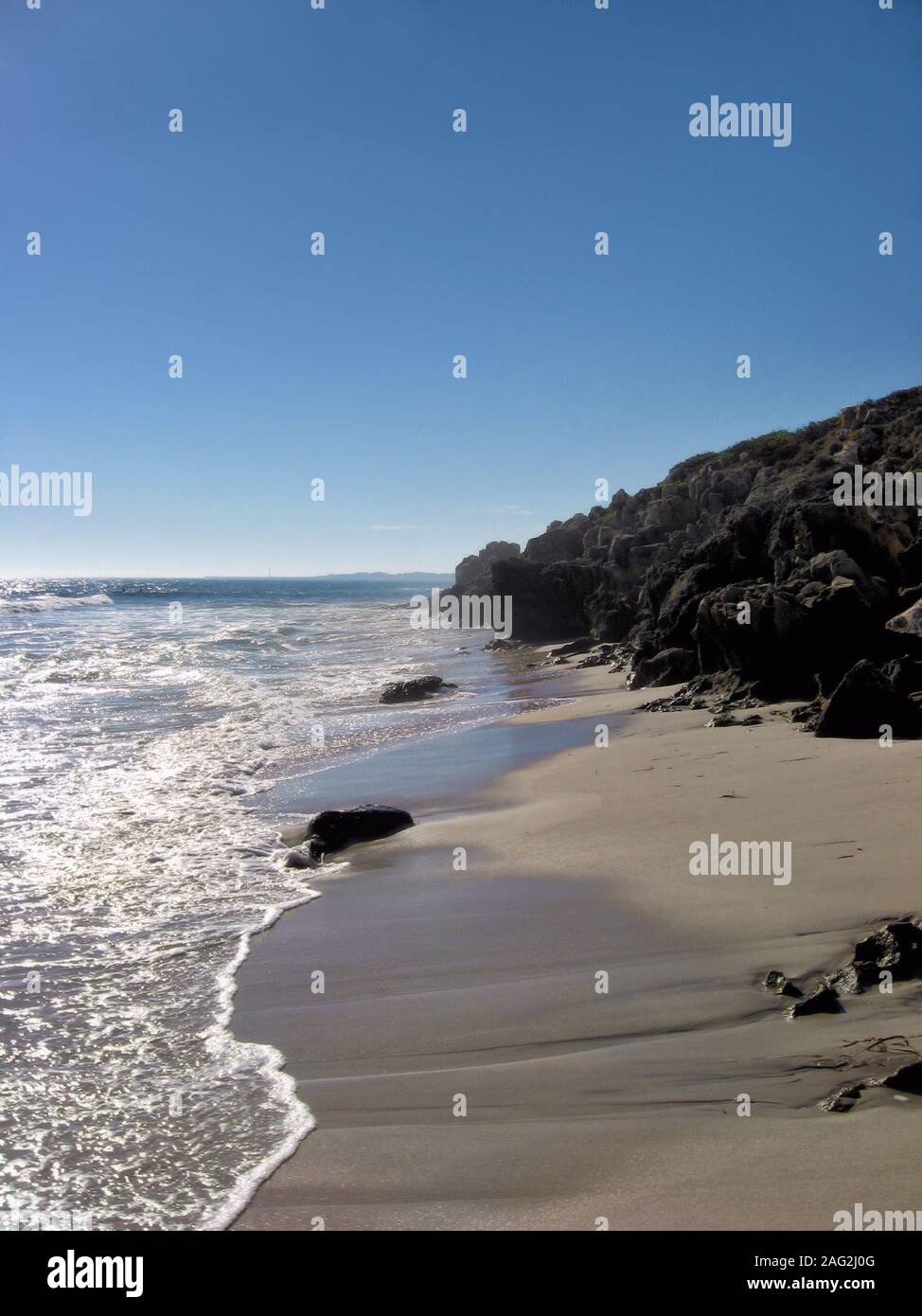 View of Indian Ocean from near Perth Australia's North Beach shore line ...