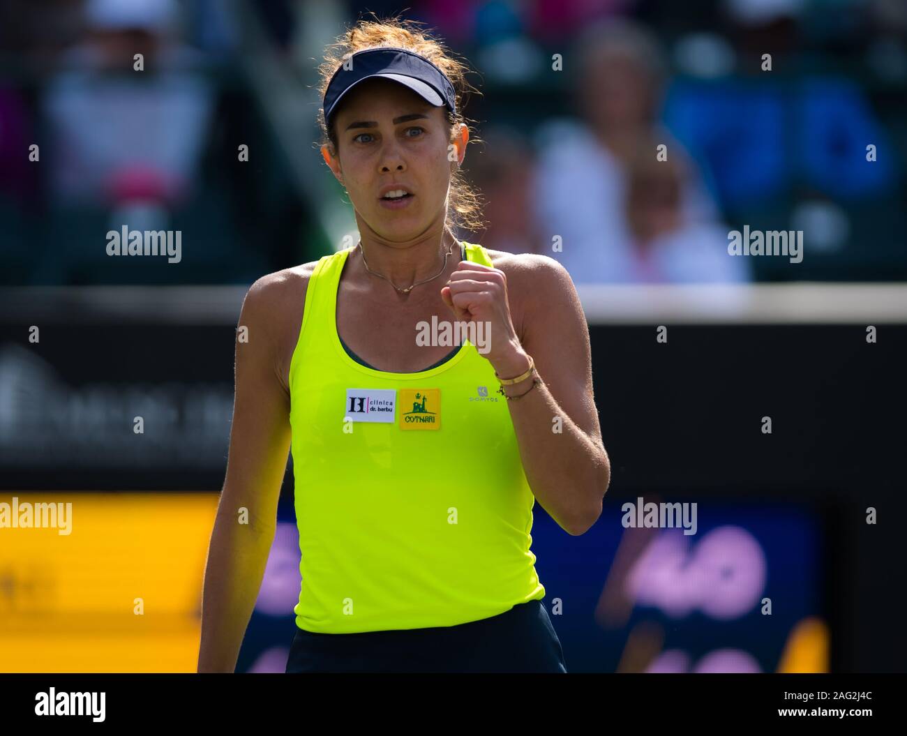 Mihaela Buzarnescu of Romania in action during her third-round match at ...