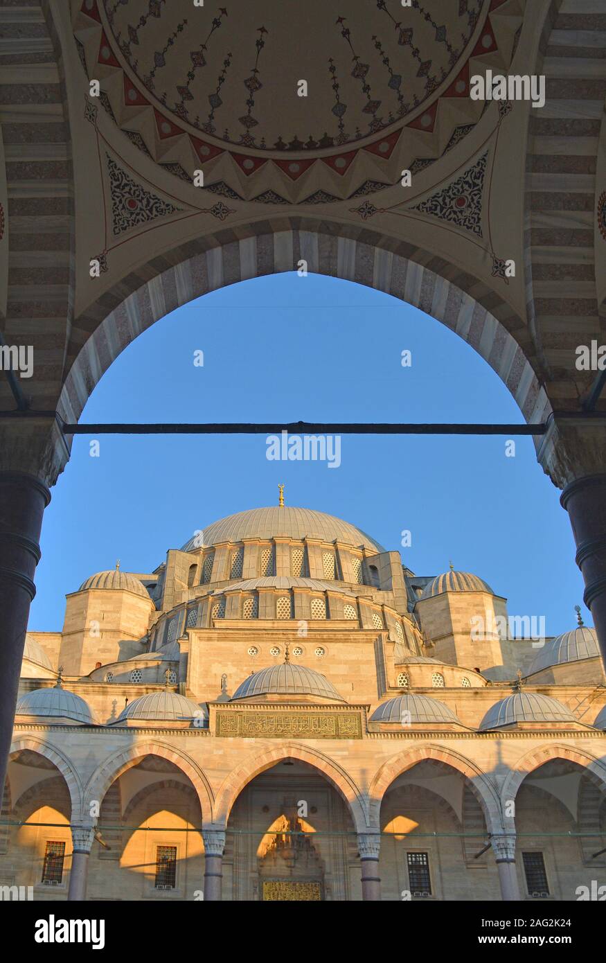 The 16th century Suleymaniye mosque, the largest Ottoman mosque in ...