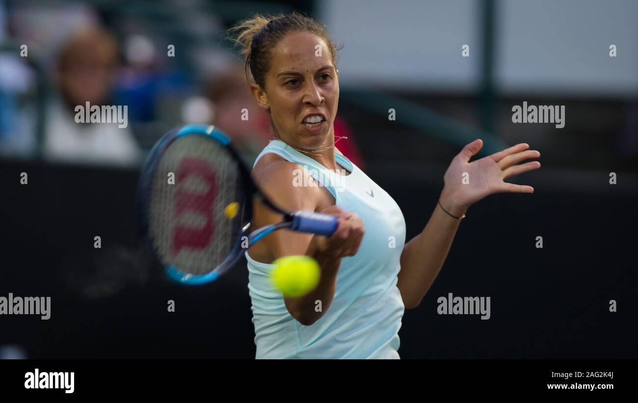 Madison Keys of the United States in action during her third-round ...