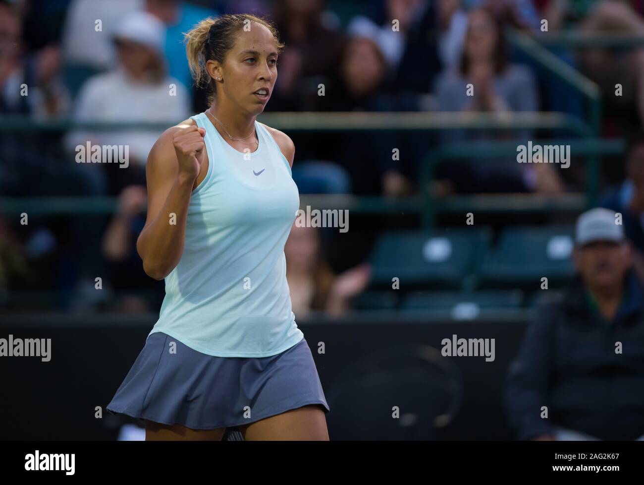 Madison Keys of the United States in action during her third-round ...
