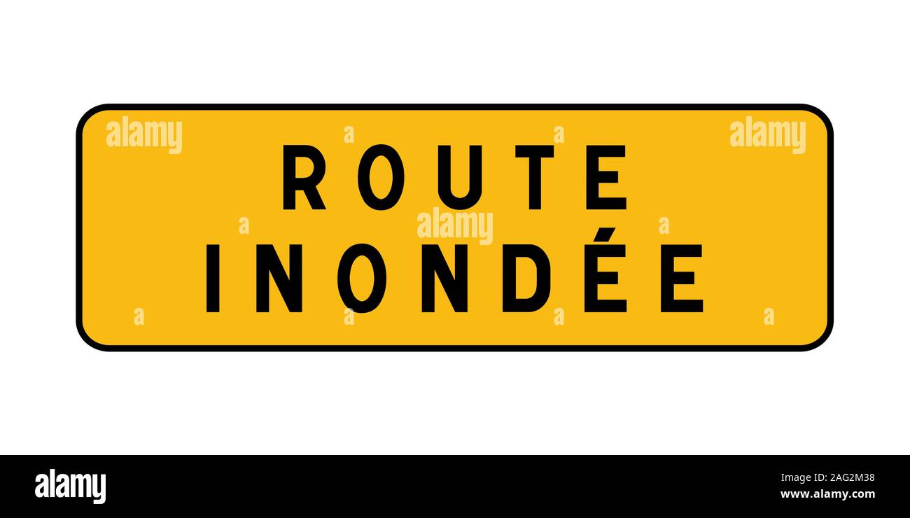 Warning sign indicating road Cut Out Stock Images & Pictures - Alamy