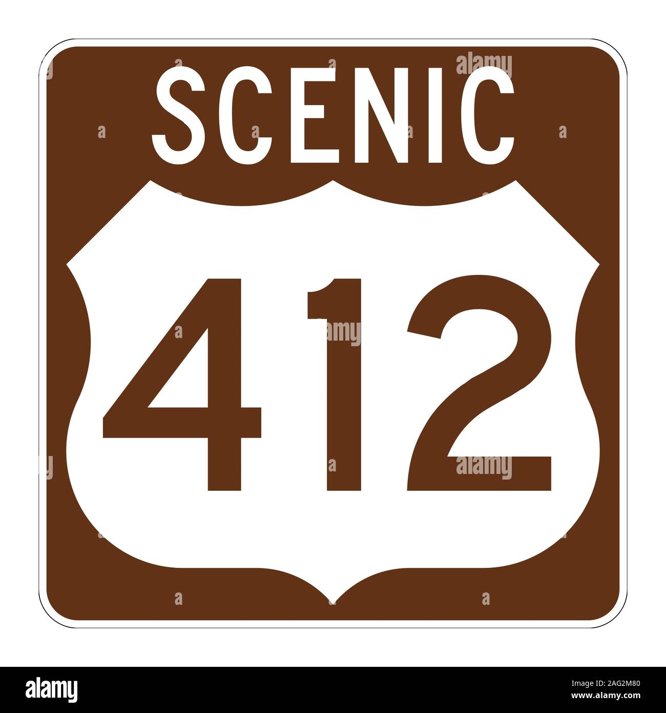 US scenic route 412 sign Stock Photo - Alamy