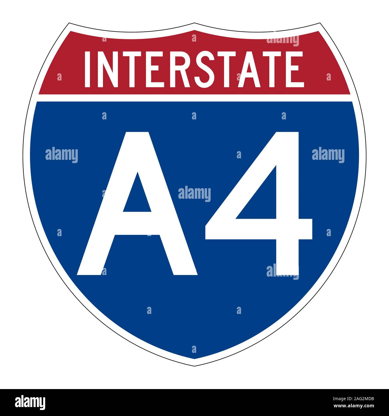 Interstate highway A4 in Alaska road sign Stock Photo - Alamy