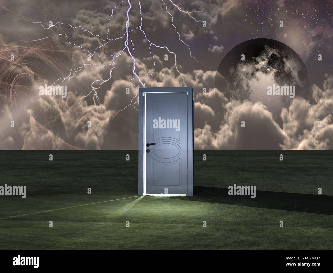 Door or portal to another world Stock Photo - Alamy