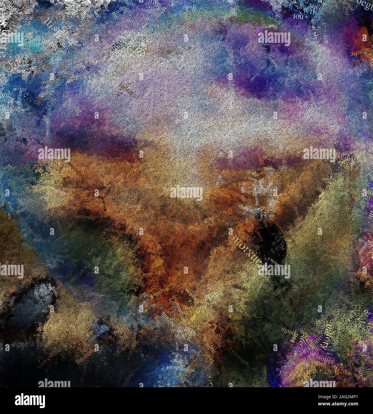 Surreal words. Image composed entirely of words Stock Photo - Alamy