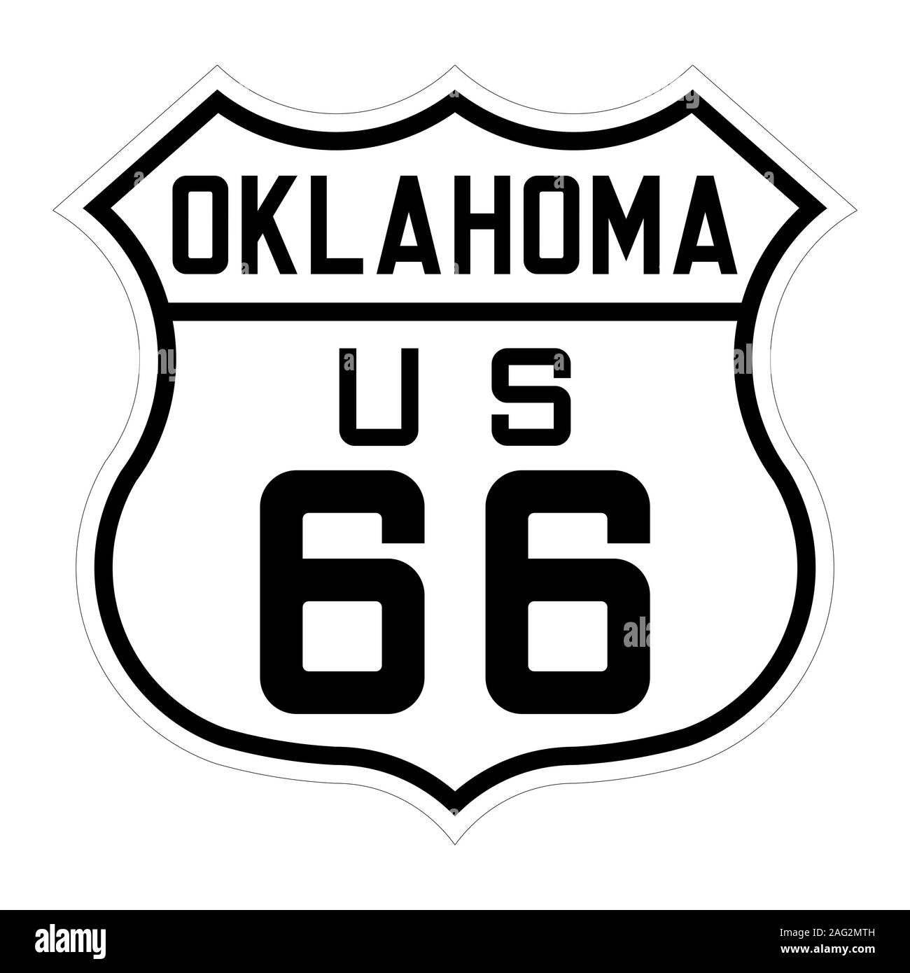 Oklahoma us route 66 sign Stock Photo - Alamy