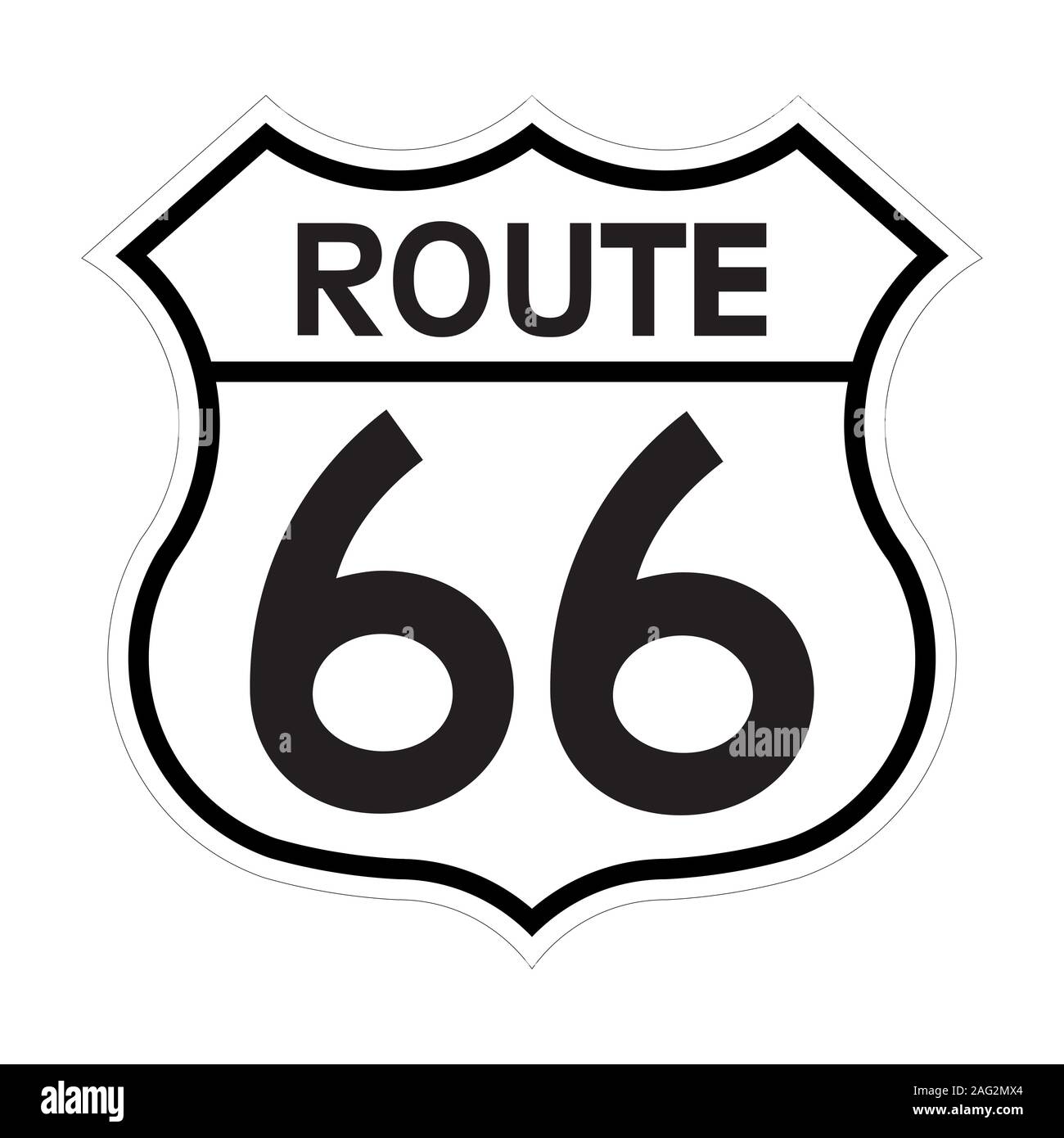 US route 66 sign Stock Photo - Alamy