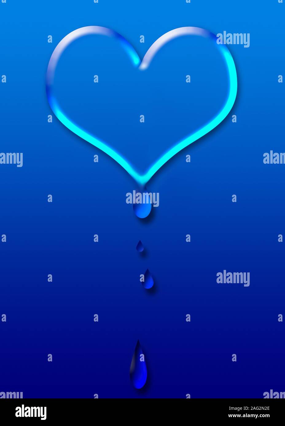 Tears drops out of heart Stock Photo - Alamy