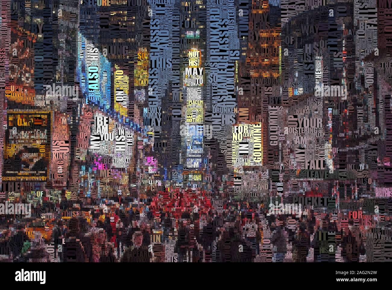 Time square. New York. Words Stock Photo - Alamy