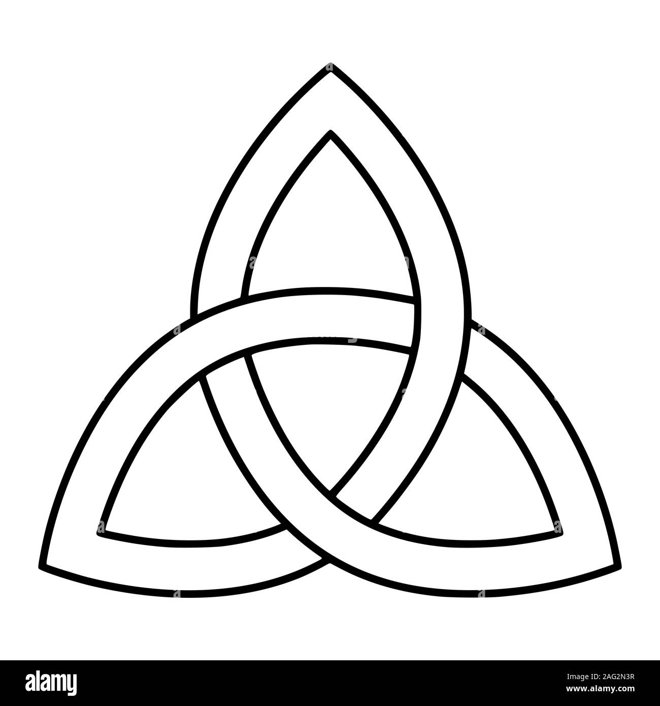 Interlaced triquetra symbol illustration Stock Photo - Alamy