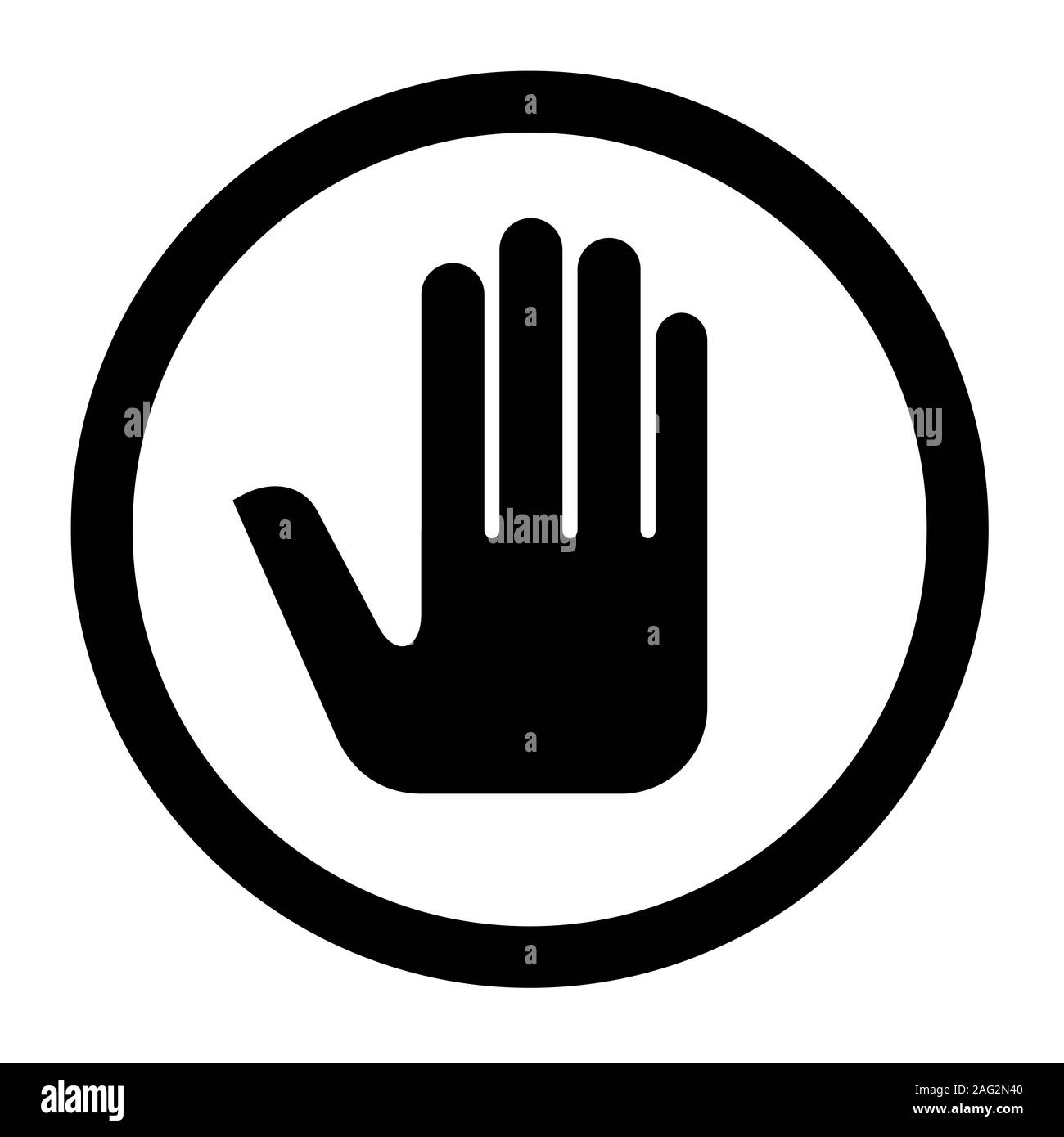 Hand stop icon illustration Stock Photo - Alamy