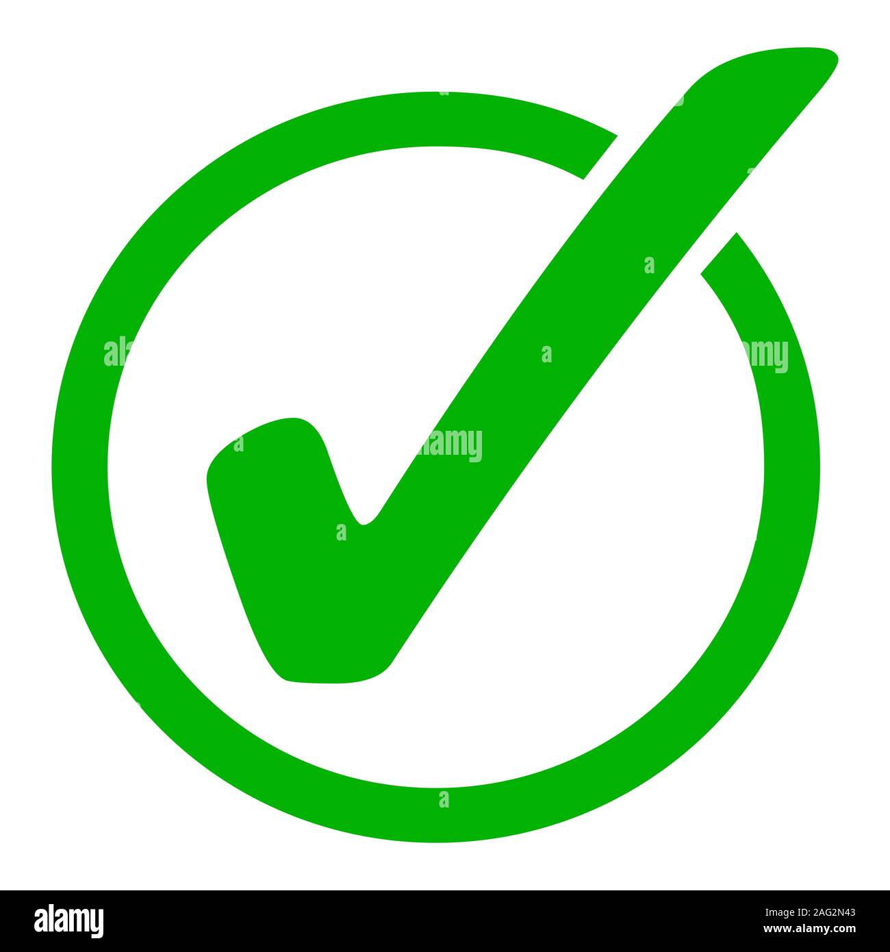 Green check mark icon Stock Photo - Alamy