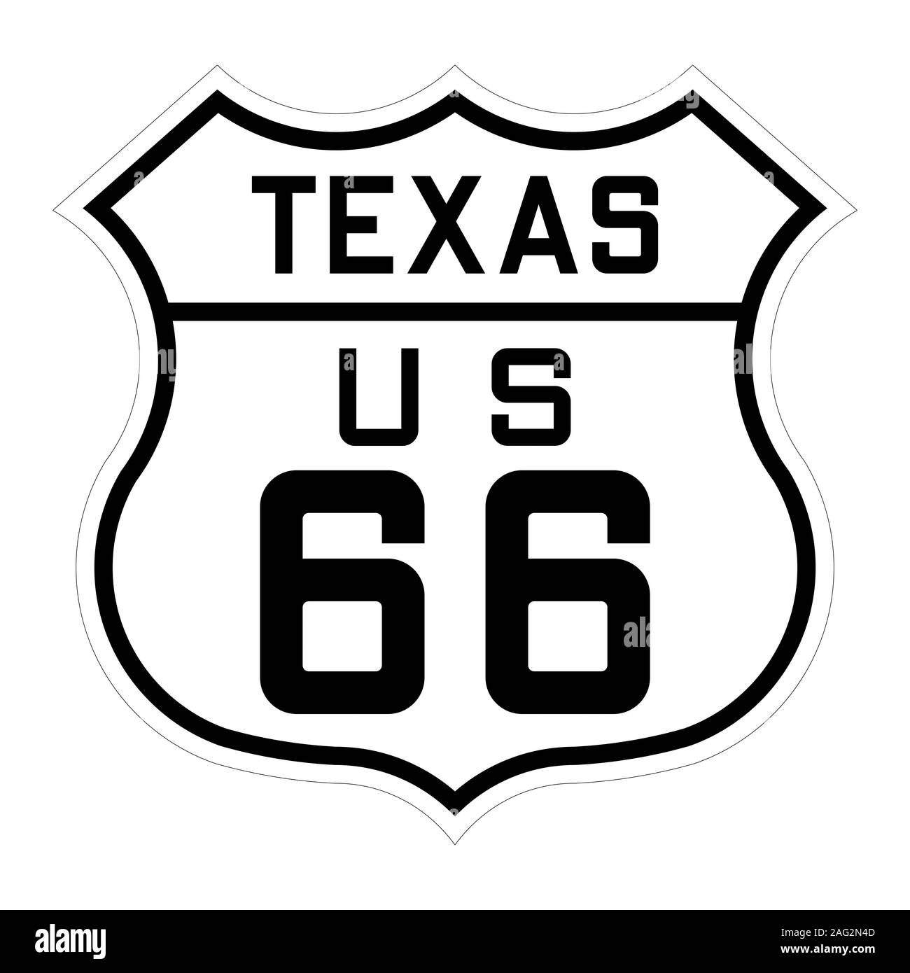 Texas us route 66 sign Stock Photo - Alamy