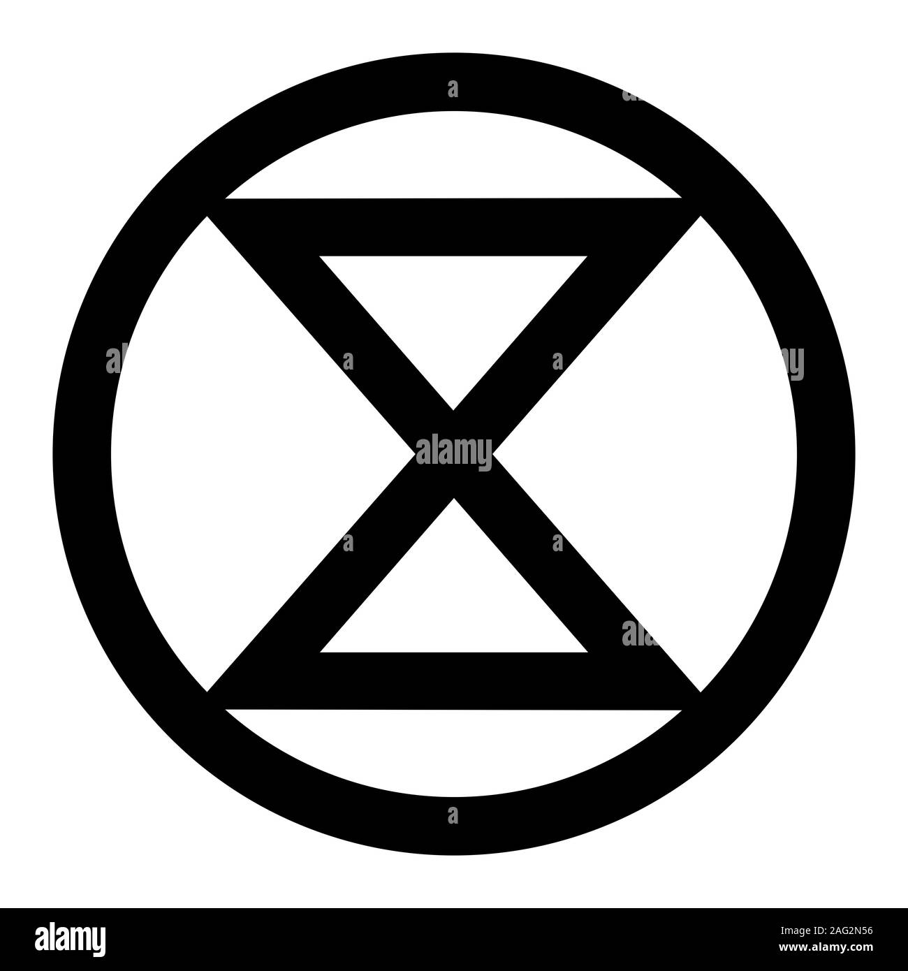 Extinction rebellion logo hi-res stock photography and images - Alamy