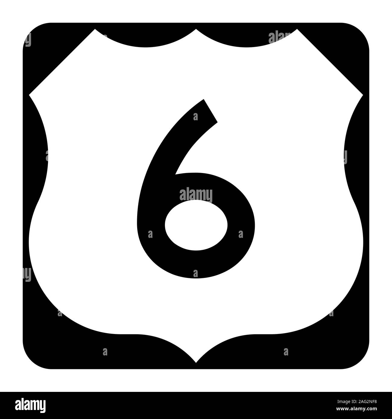 US route 6 sign Stock Photo - Alamy