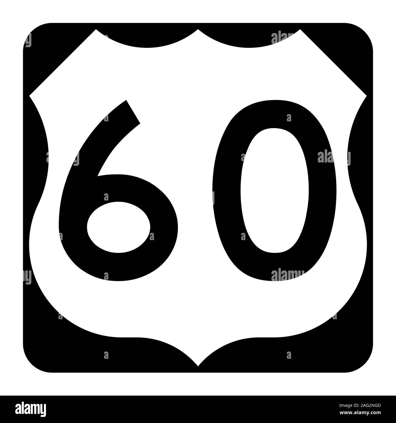 US route 60 sign Stock Photo - Alamy