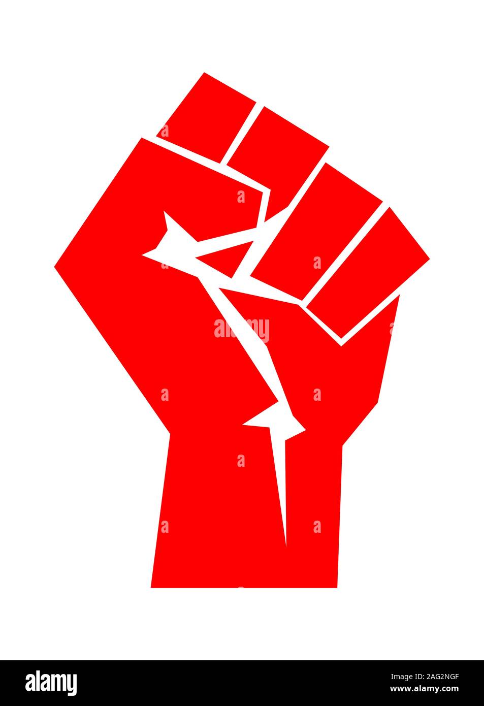 Red fist symbol icon Stock Photo - Alamy