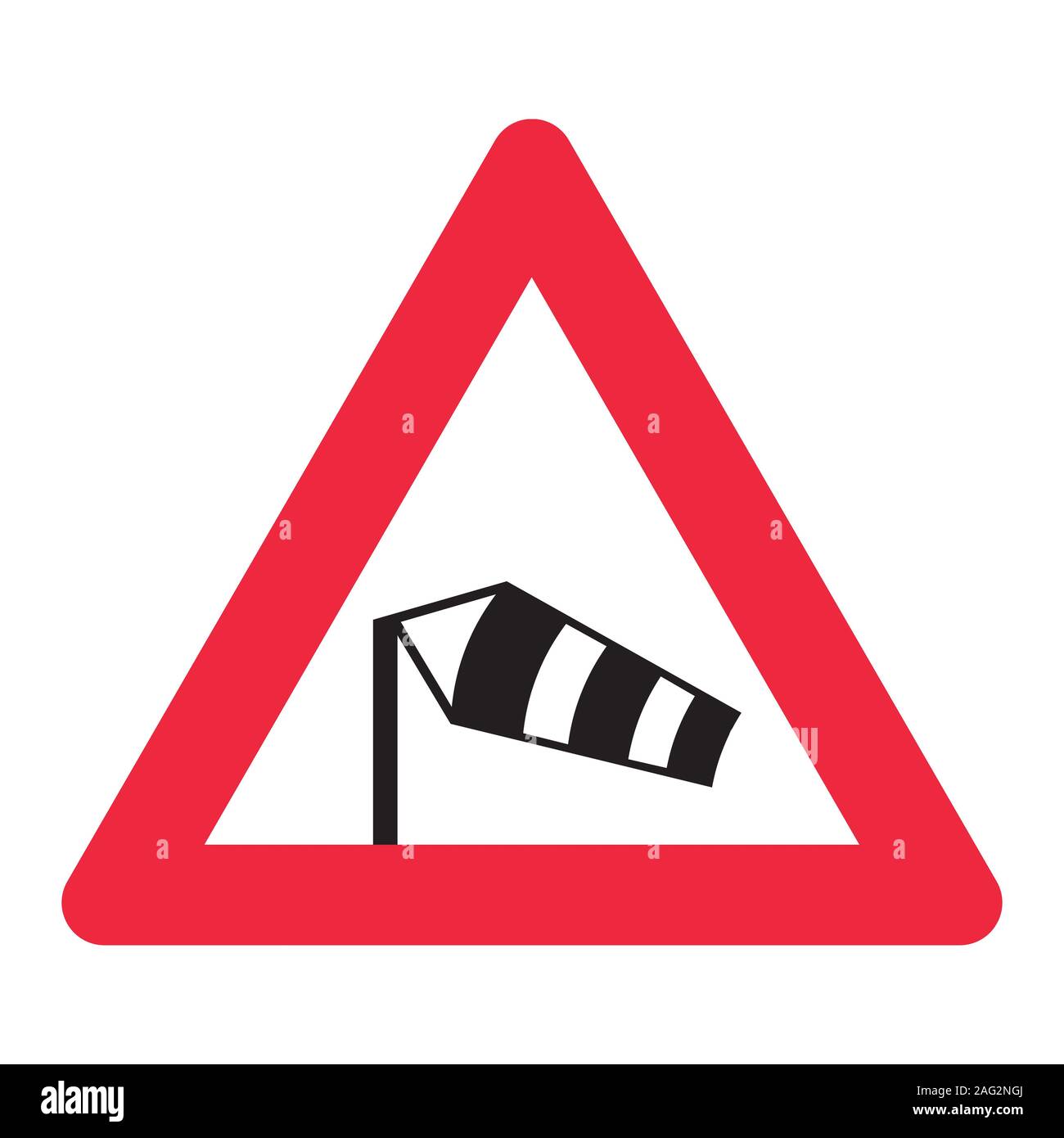 Lateral wind road sign Stock Photo - Alamy