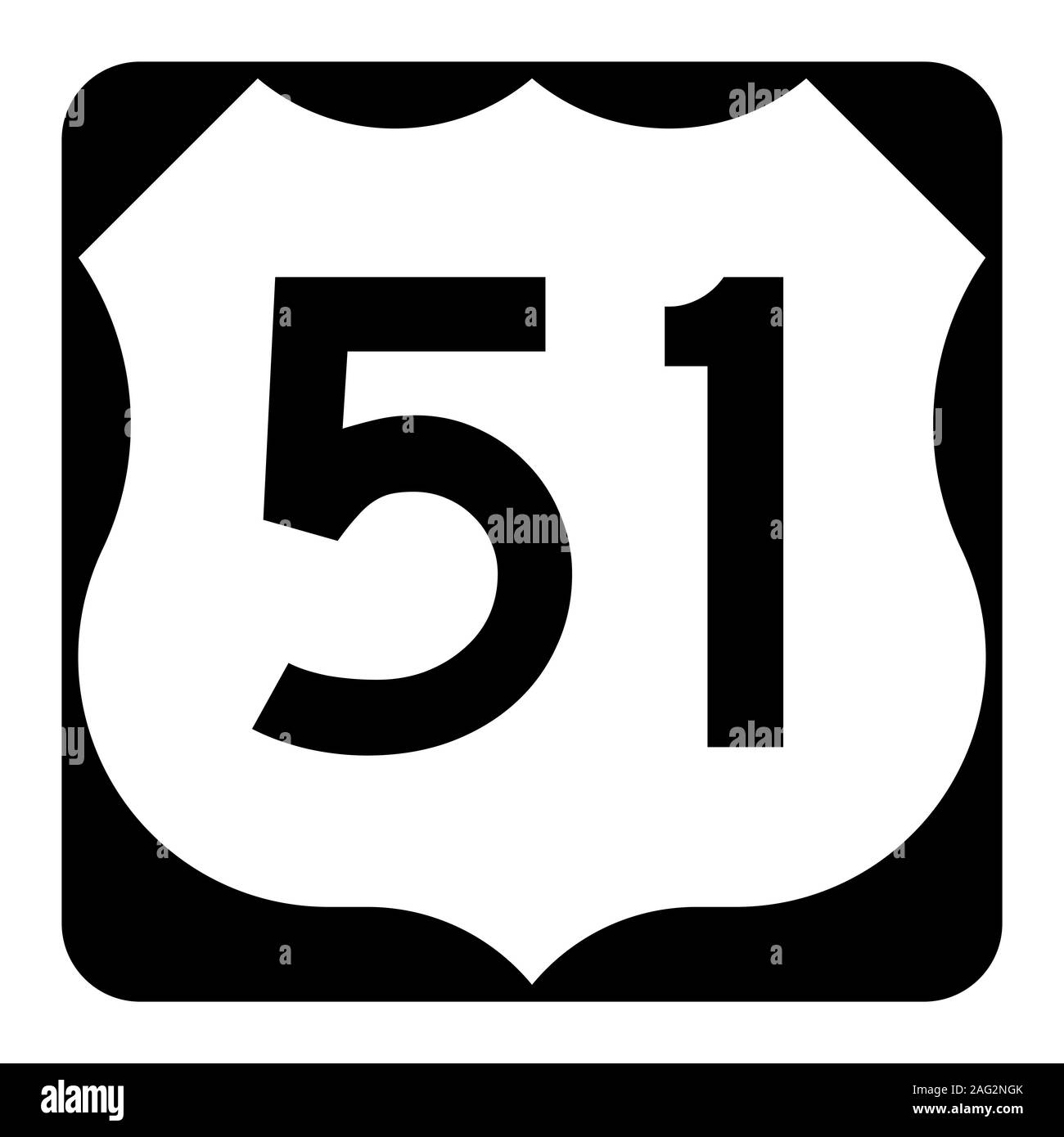 US route 51 sign Stock Photo - Alamy