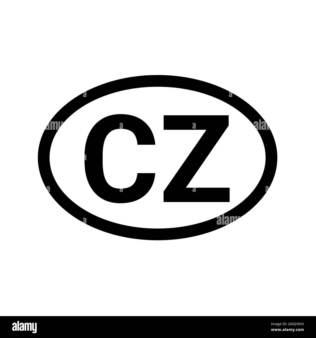 Country code vehicle registration Czech Republic Stock Photo - Alamy