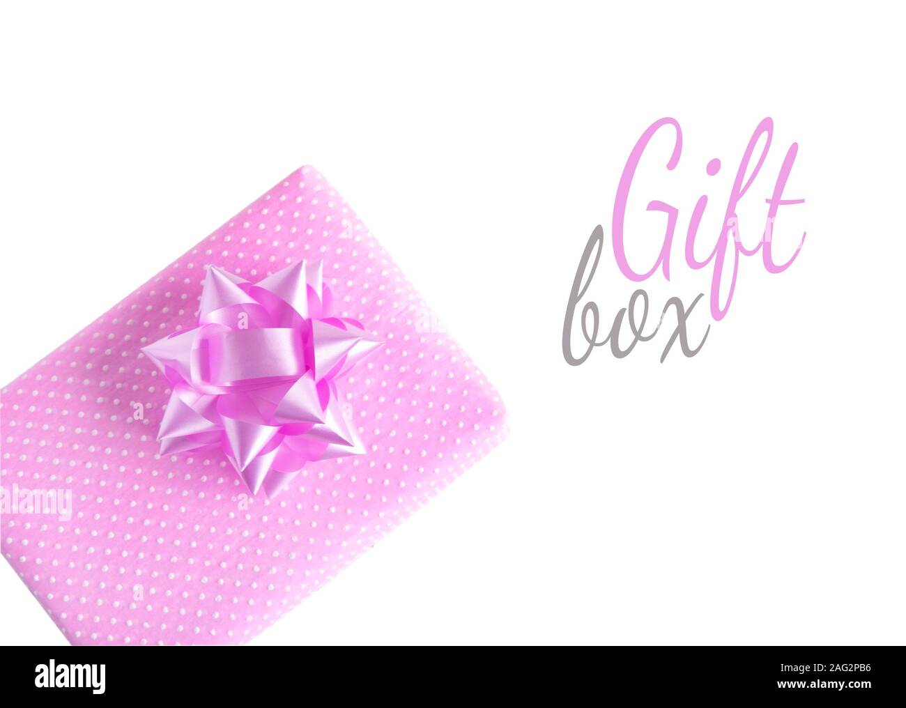 Gift box of pink color isolated on a white background. Gift box for ...