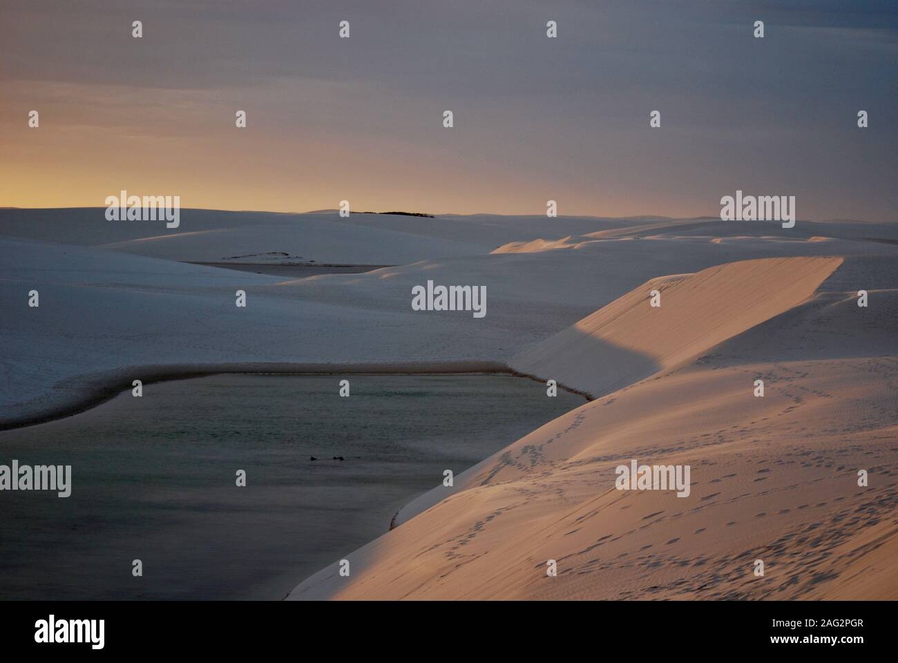 Sand Dunes ans Lagoons in Lencois Maranhenses National Park, Brazil ...