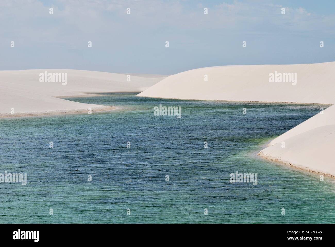 Sand Dunes ans Lagoons in Lencois Maranhenses National Park, Brazil ...