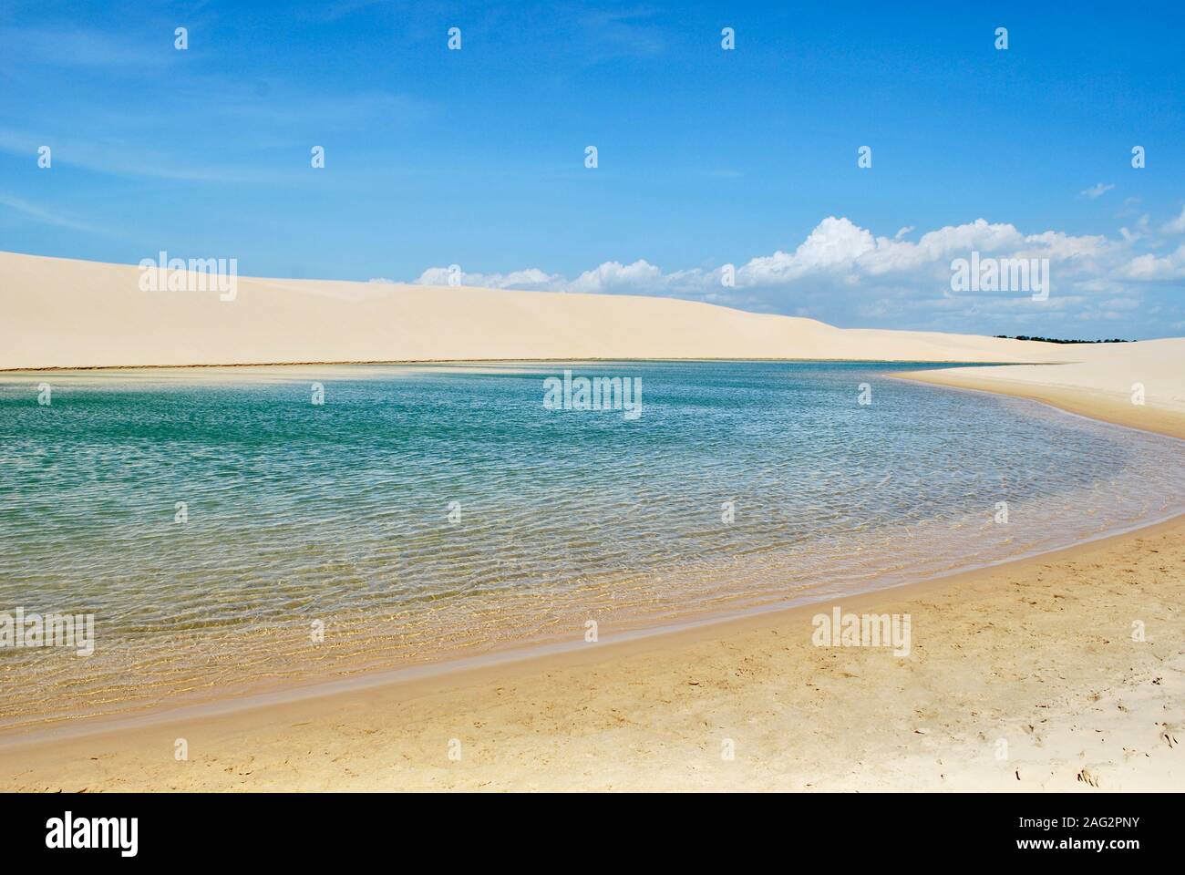 Sand Dunes ans Lagoons in Lencois Maranhenses National Park, Brazil ...