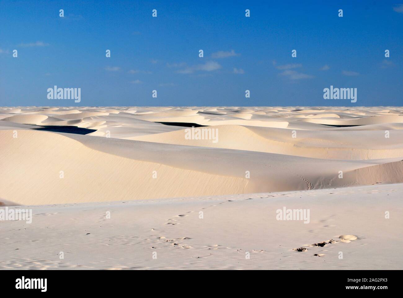 Sand Dunes ans Lagoons in Lencois Maranhenses National Park, Brazil ...