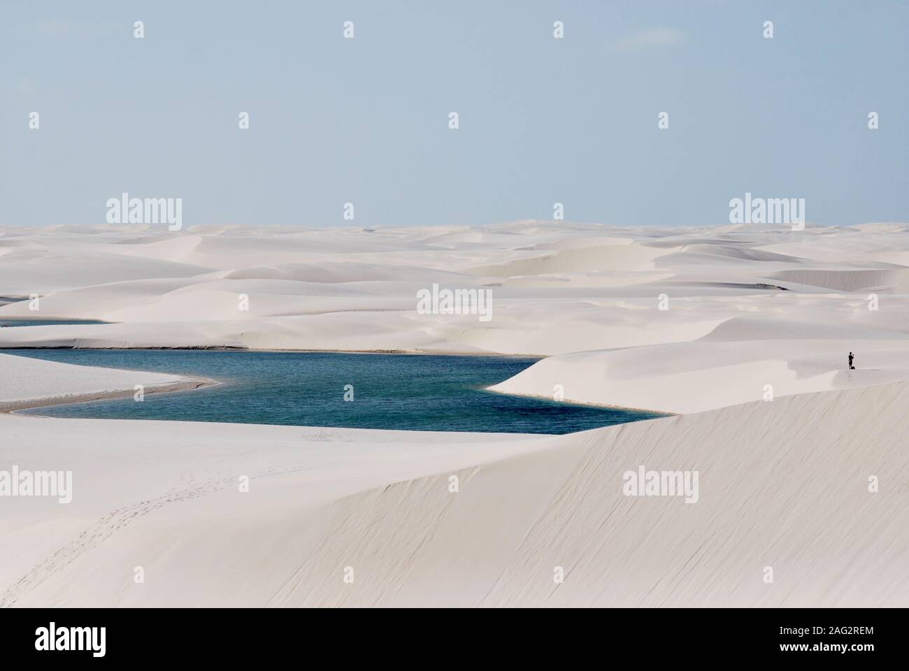 Sand Dunes ans Lagoons in Lencois Maranhenses National Park, Brazil ...