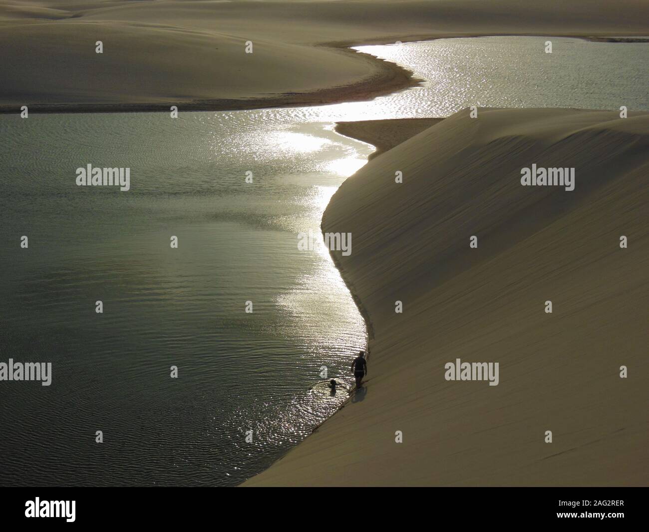 Sand Dunes ans Lagoons in Lencois Maranhenses National Park, Brazil ...