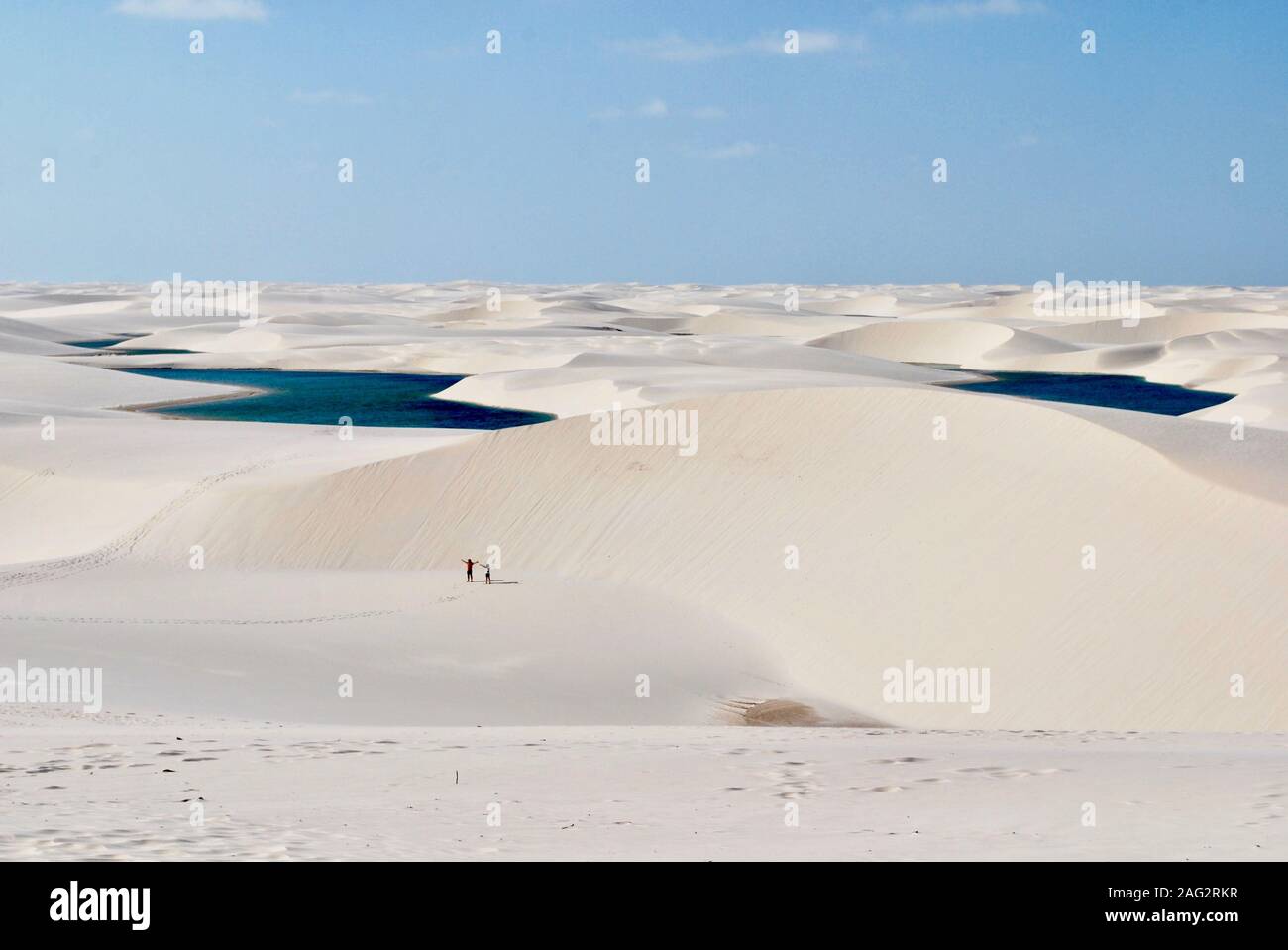 Sand Dunes ans Lagoons in Lencois Maranhenses National Park, Brazil ...