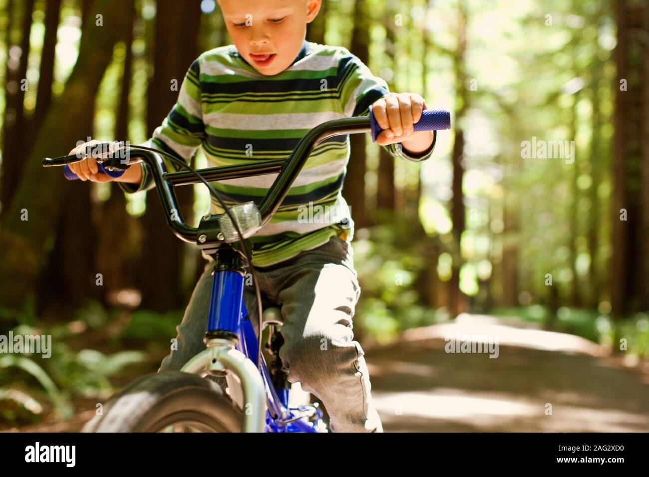 Boy riding through field hi-res stock photography and images - Alamy