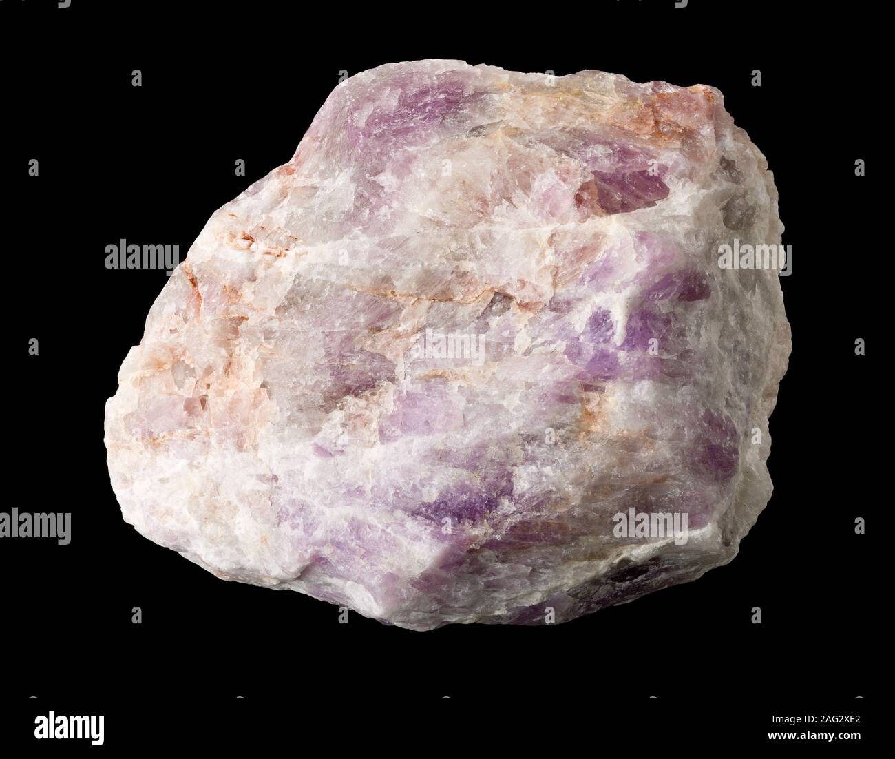 Uncut, raw violet amethyst (citrine) embedded in quartz matrix from ...