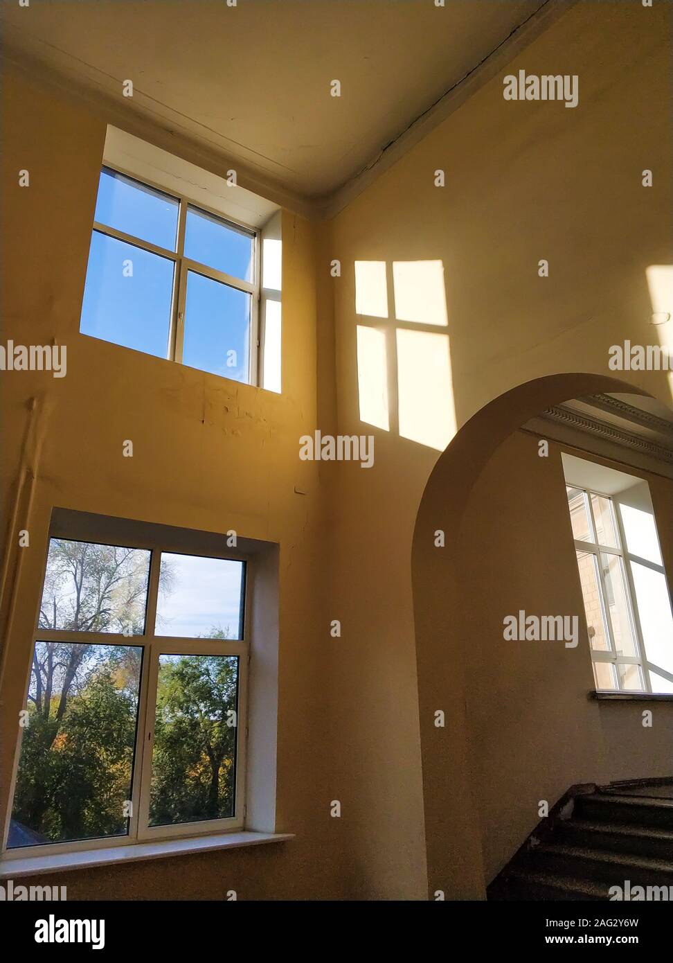 interior architecture of an old university building Stock Photo - Alamy