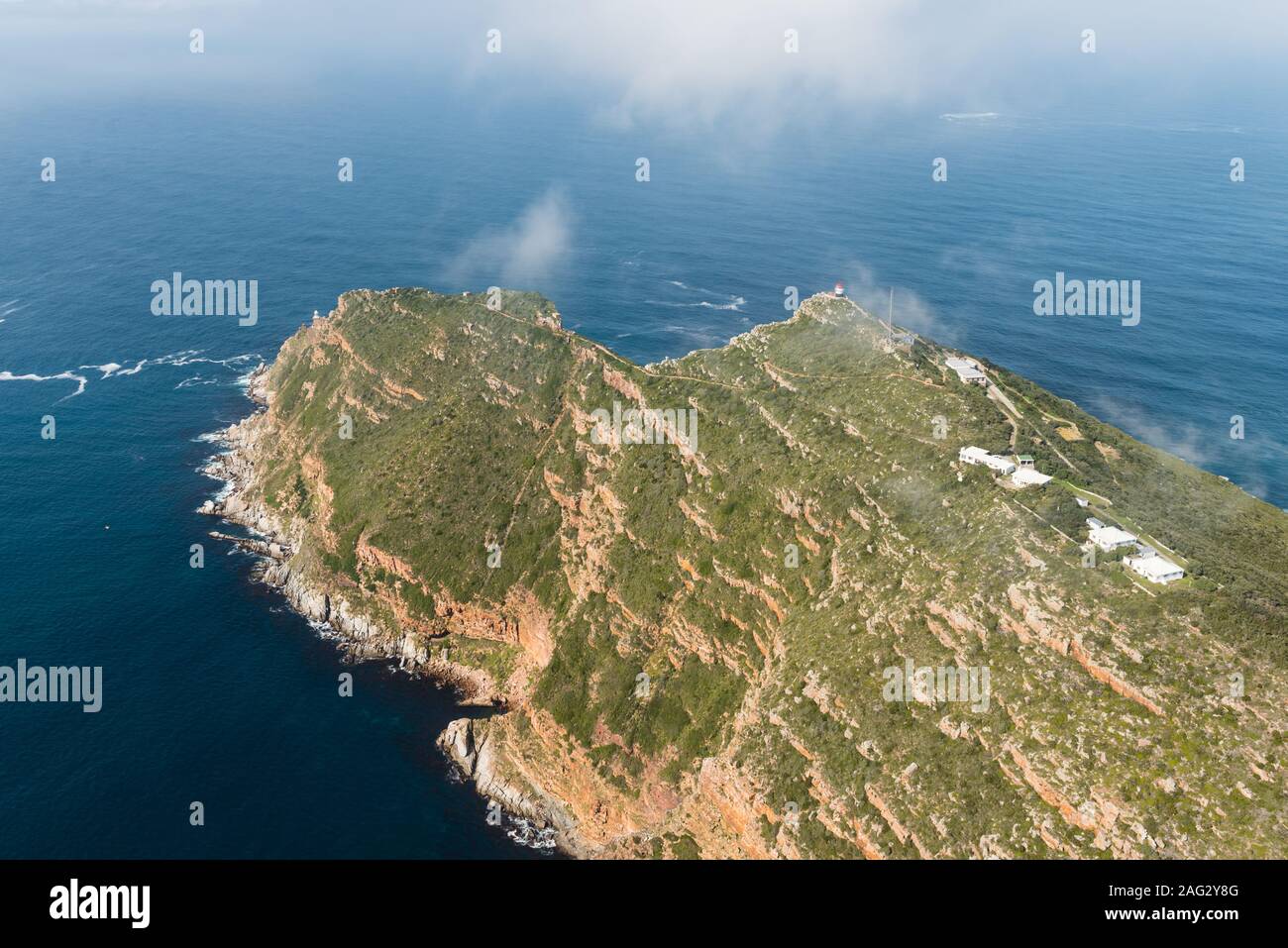 Cape Point (South Africa) aerial view shot from a helicopter Stock ...