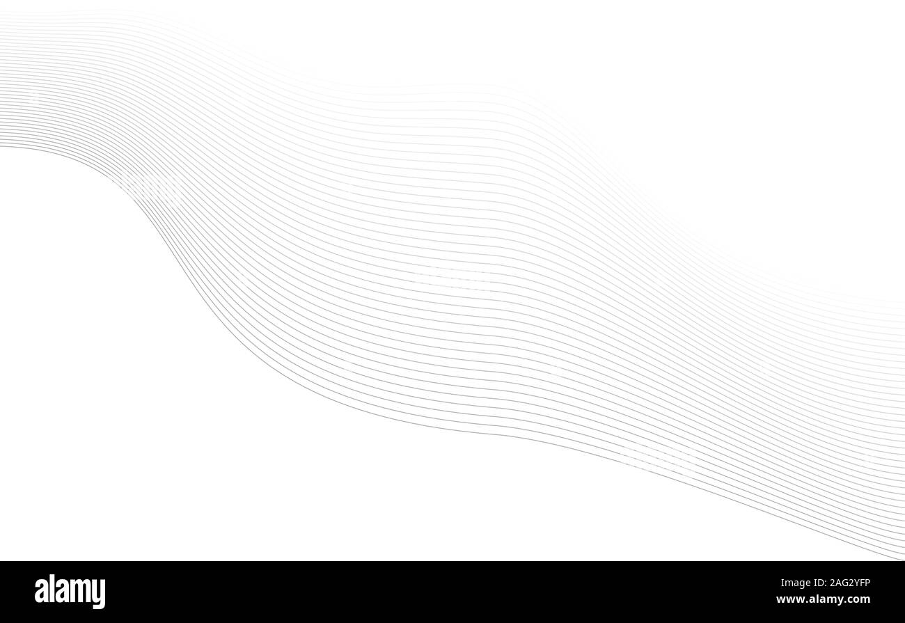 Smooth wave of the lines. Gray Beautiful transparent texture ...