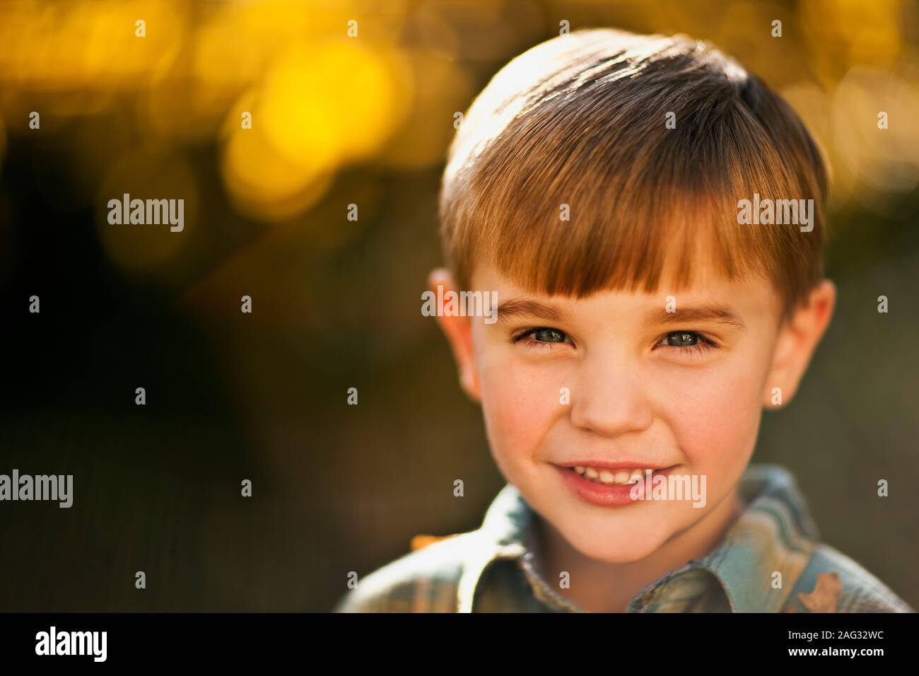 Cute boy in jeans hi-res stock photography and images - Alamy
