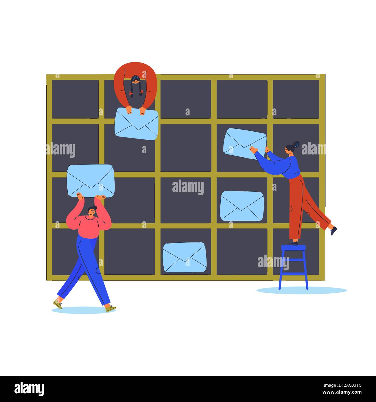 Woman hand organize Cut Out Stock Images & Pictures - Alamy