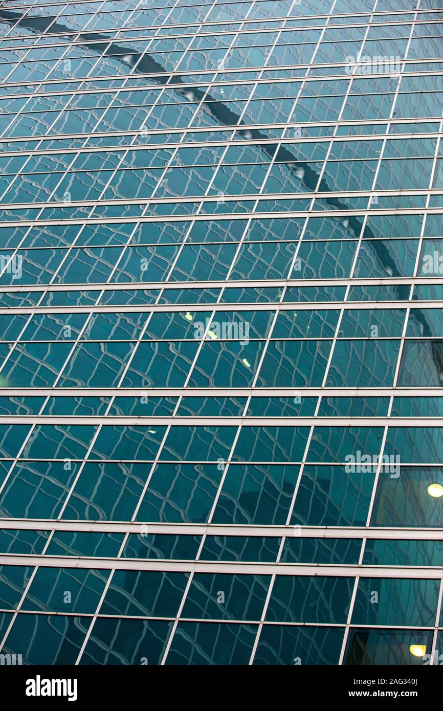 Fragment of modern building. Close-up. A beautiful combination of metal ...