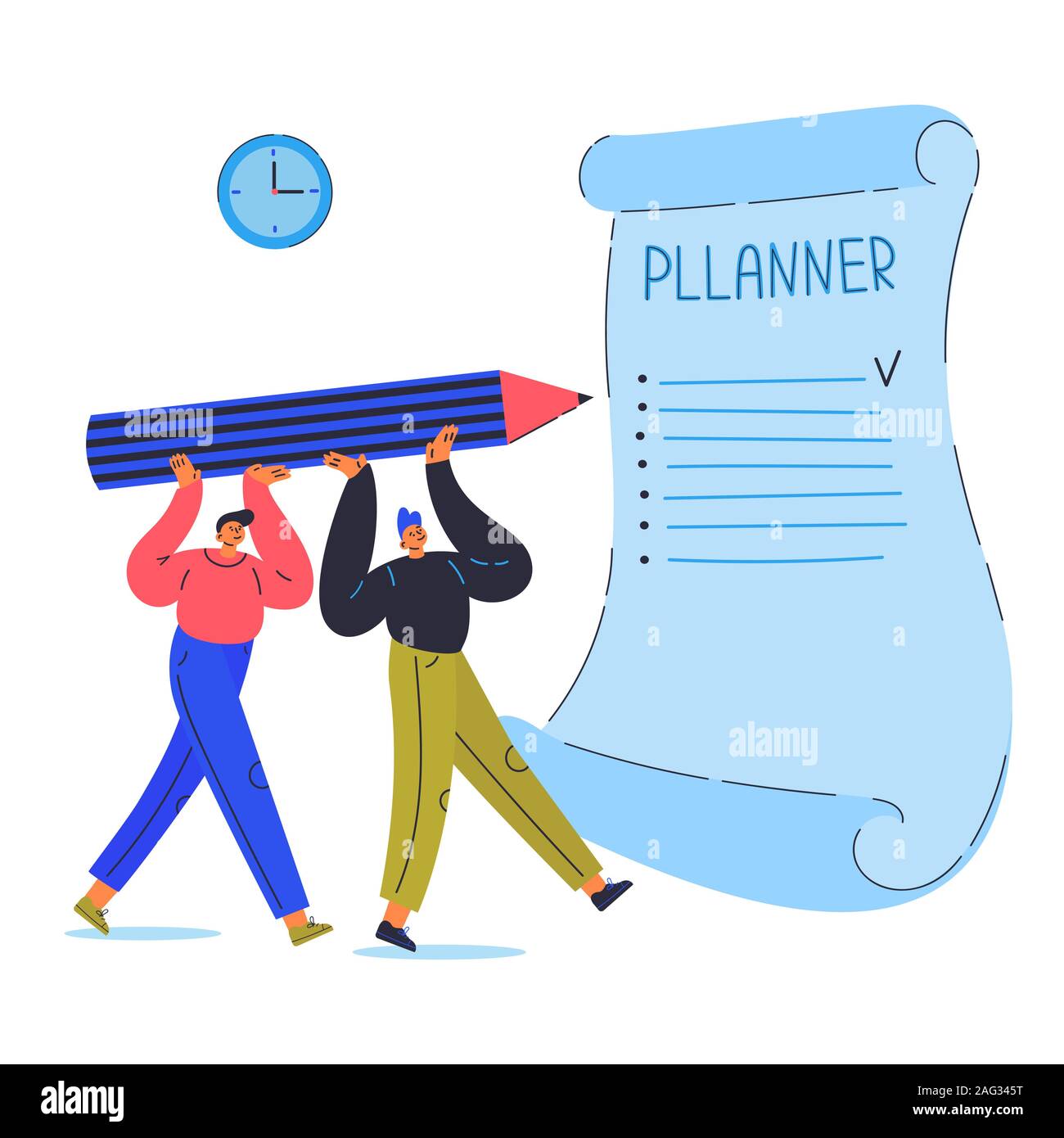 Project management isolated cartoon Cut Out Stock Images & Pictures - Alamy