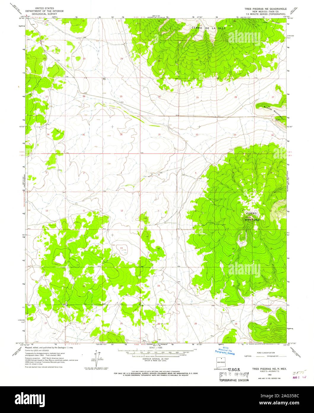 Map of tres piedras Cut Out Stock Images & Pictures - Alamy