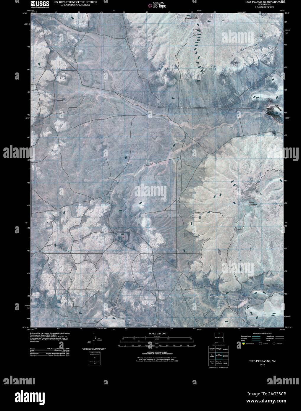 Map of tres piedras hi-res stock photography and images - Alamy